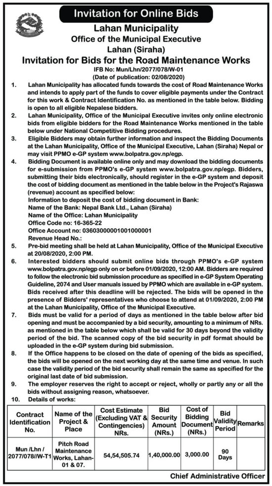 Road Maintenance Works | Tender | merojob Road Maintenance Works | Tender | merojob
