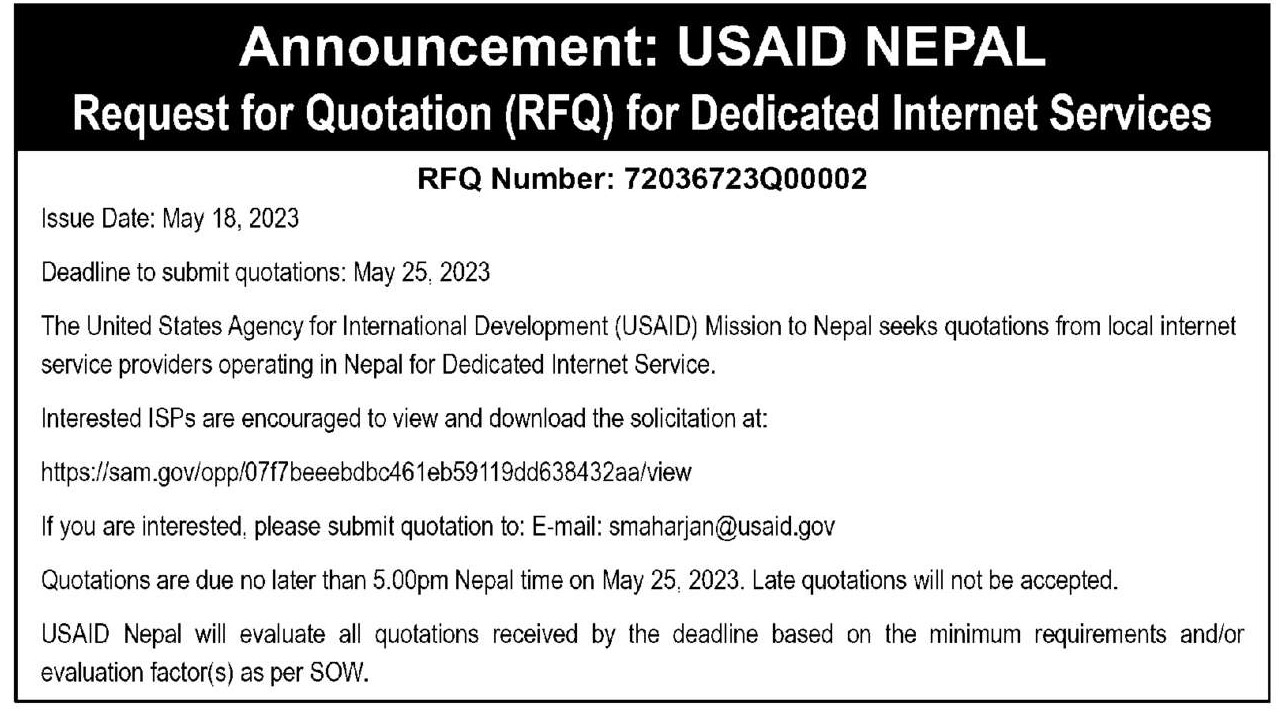Request for Quotation (RFQ) for Dedicated Internet Services | Tender ... Request for Quotation (RFQ) for Dedicated Internet Services | Tender ...