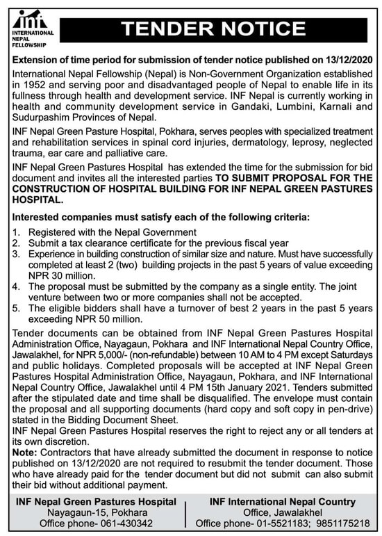 Construction of Hospital Building | Tender | merojob Construction of Hospital Building | Tender | merojob