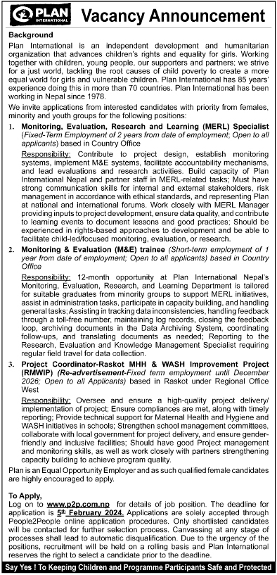 Monitoring, Evaluation, Research and Learning (MERL) Specialist Job ... Monitoring, Evaluation, Research and Learning (MERL) Specialist Job ...
