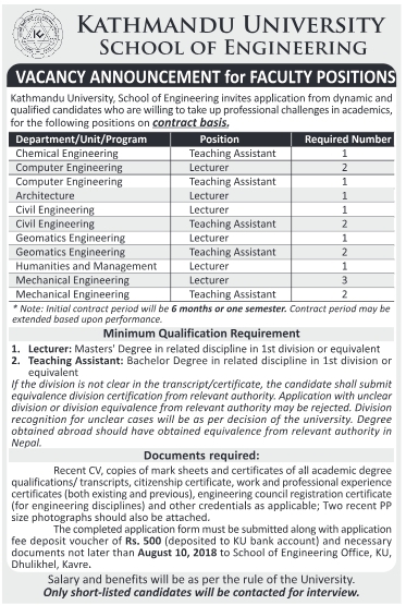Lecturer - Mechanical Engineering Job Vacancy in Nepal - Kathmandu ... Lecturer - Mechanical Engineering Job Vacancy in Nepal - Kathmandu ...